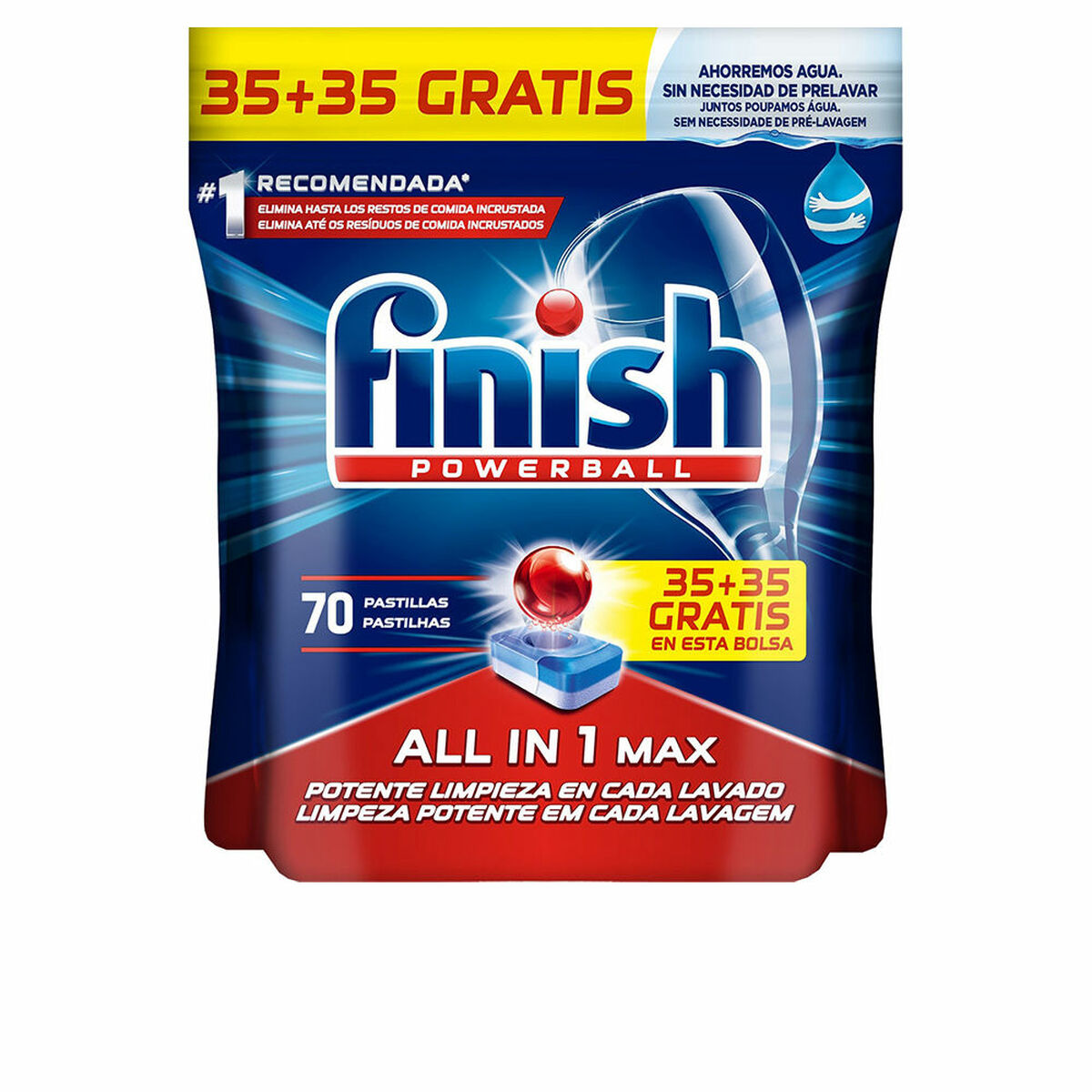 Ταμπλέτες για το Πλυντήριο Πιάτων Finish All In One (70 Μονάδες ...