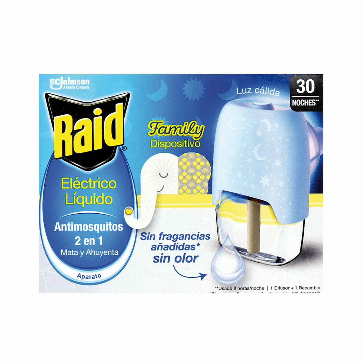 Ηλεκτρικο απωθητικο κουνουπιων Raid 30 Νύχτα - marketoupoli.gr